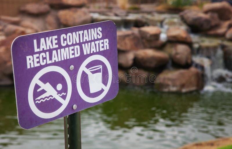 Reclaimed Water Sign stock photo. Image of purification - 20464968