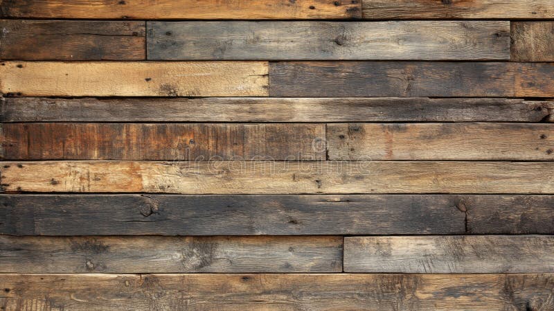 Reclaimed Wood Planks Form a Rustic Wall Stock Illustration ...