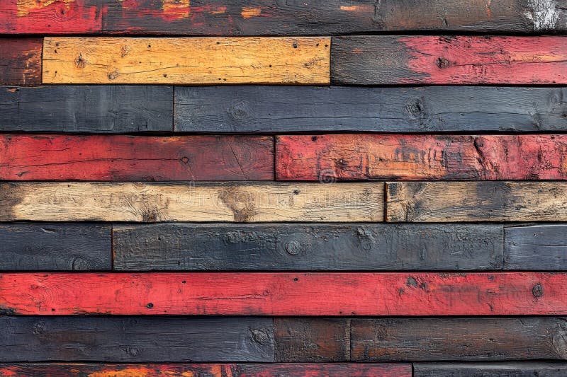 Reclaimed Wood Wall Colorful Planks Rustic Texture Background Stock ...
