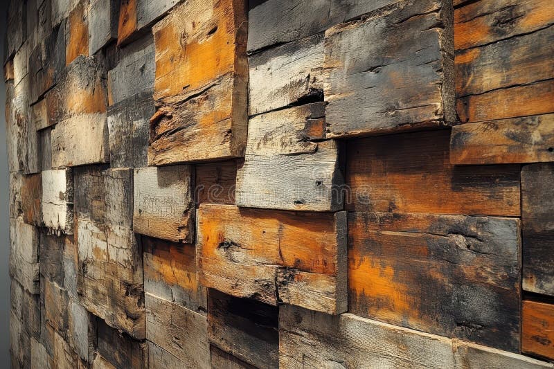 Reclaimed Wood Wall Rustic Texture Design Stock Illustration ...