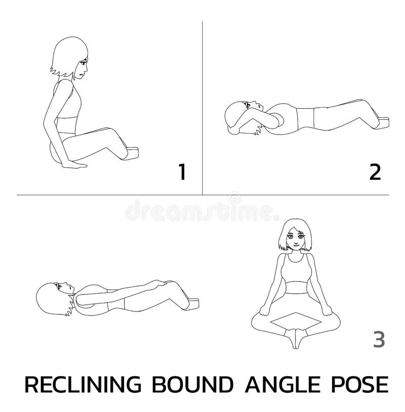 Yoga Bound Angle Pose Cartoon Vector Illustration Stock Vector ...