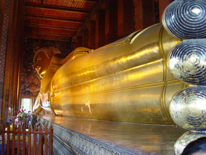 Reclining Buddha at Wat Pho, Bangkok Stock Image - Image of journey ...