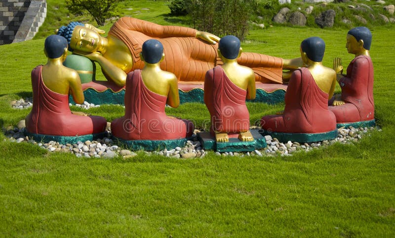 Reclining Buddha stock image. Image of buddhist, lumbini - 48147047