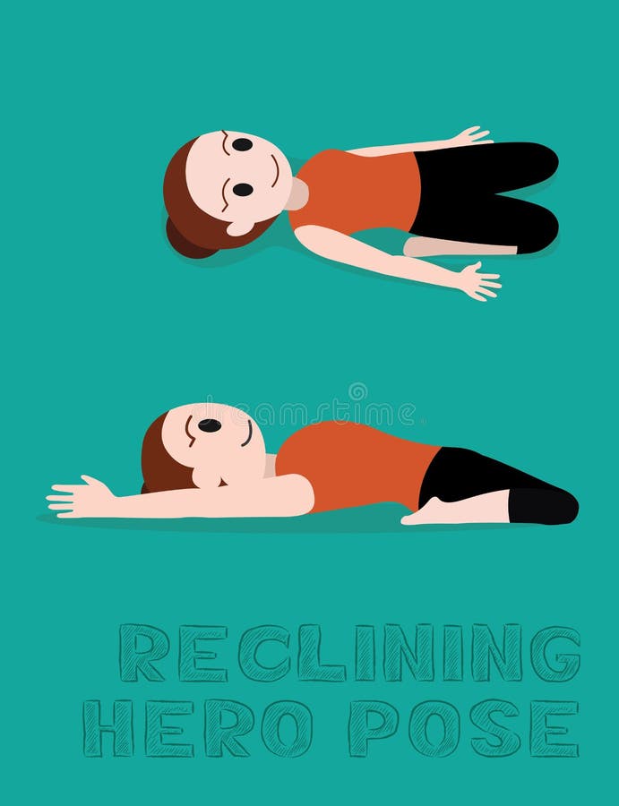 Reclining Hero Pose Cartoon Vector Illustration Stock Vector ...