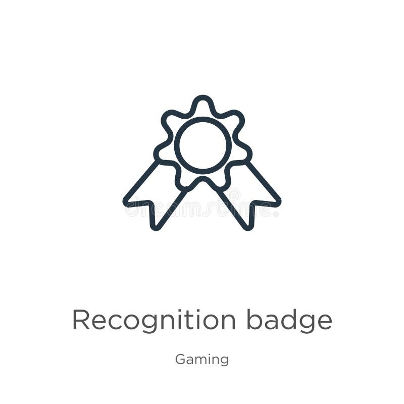 Recognition Badge Icon Vector Sign and Symbol Isolated on White ...