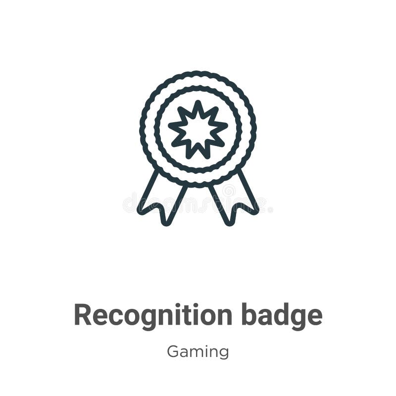 Recognition Badge Vector Icon on White Background. Flat Vector ...