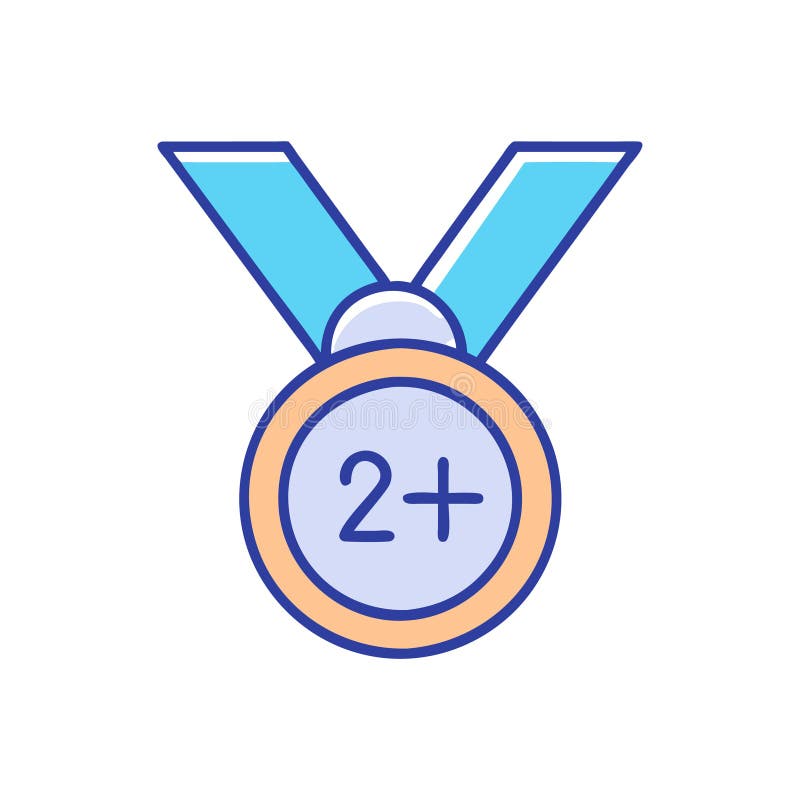 Recognition Medal Icon for Math Success Stock Vector - Illustration of ...