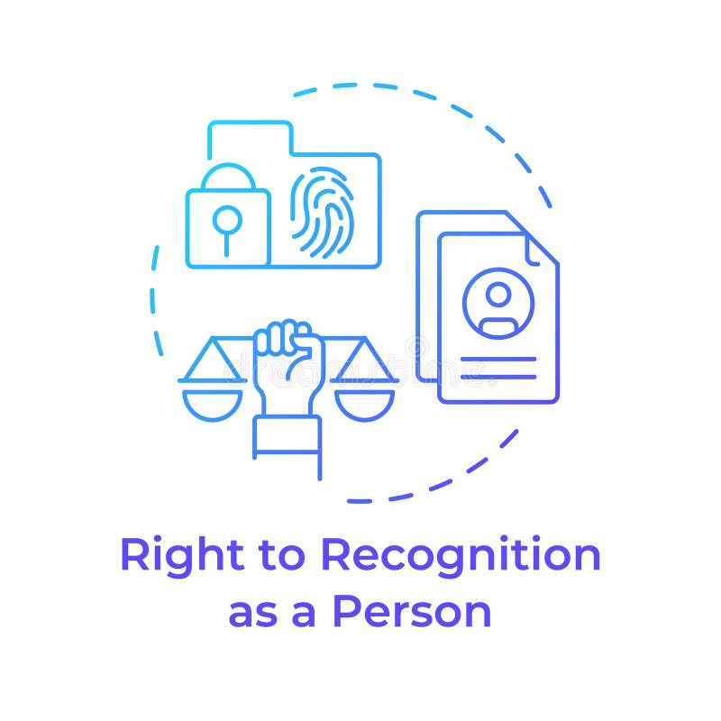 Recognition Right Blue Gradient Concept Icon Stock Illustration ...