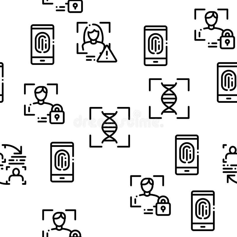 Recognition Seamless Pattern Vector Stock Vector - Illustration of data ...