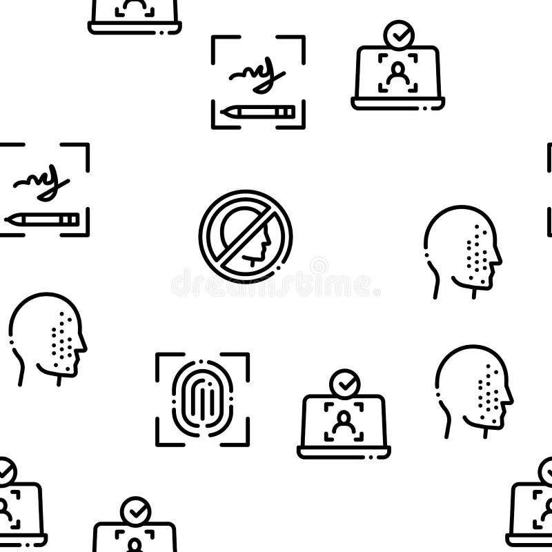 Recognition Seamless Pattern Vector Stock Vector - Illustration of ...