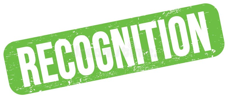 RECOGNITION Text on Green Grungy Stamp Sign Stock Illustration ...