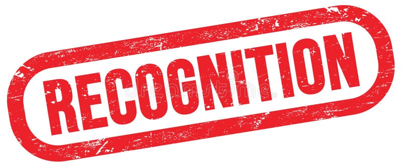 RECOGNITION, Text Written on Red Stamp Sign Stock Illustration ...