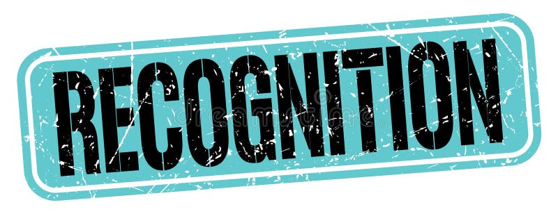 RECOGNITION Text Written on Blue-black Stamp Sign Stock Illustration ...