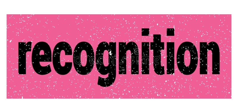 Recognition Text Written on Pink-black Stamp Sign Stock Illustration ...