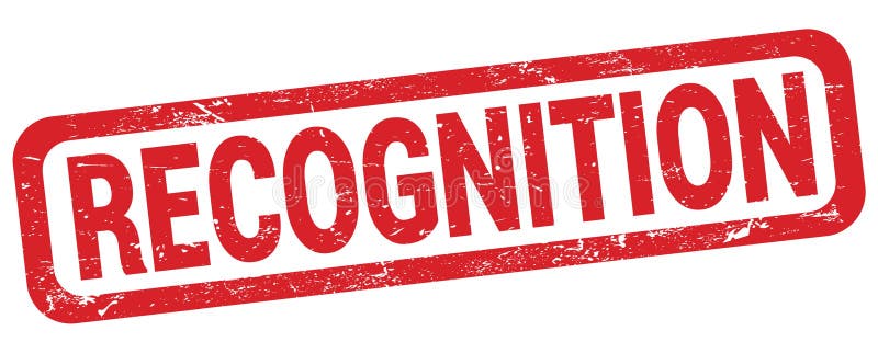 RECOGNITION Text Written on Red Rectangle Stamp Stock Illustration ...