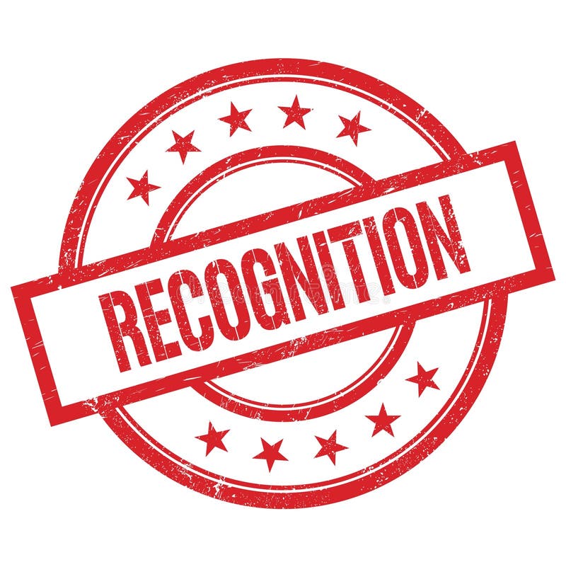 RECOGNITION Text Written on Red Vintage Round Stamp Stock Illustration ...