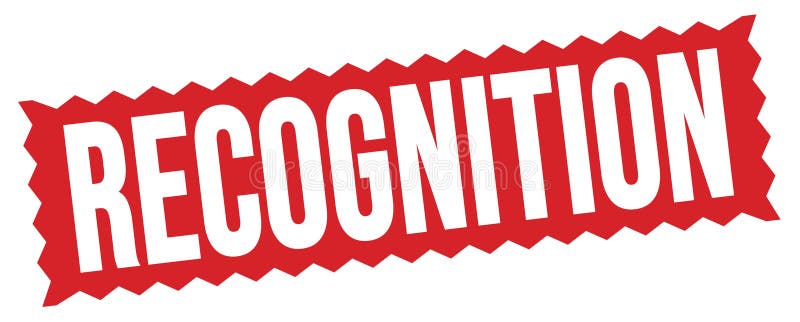 RECOGNITION Text Written on Red Stamp Sign Stock Illustration ...