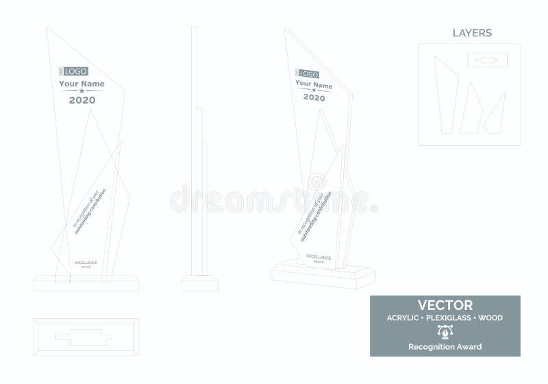 Abstract Trophy Vector Template, Trophy Distinction Award. Stock Vector ...
