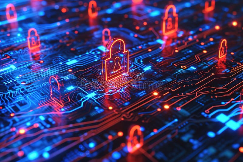 Recognizable Symbols Like Shields, Padlocks, Firewalls, and Antivirus ...