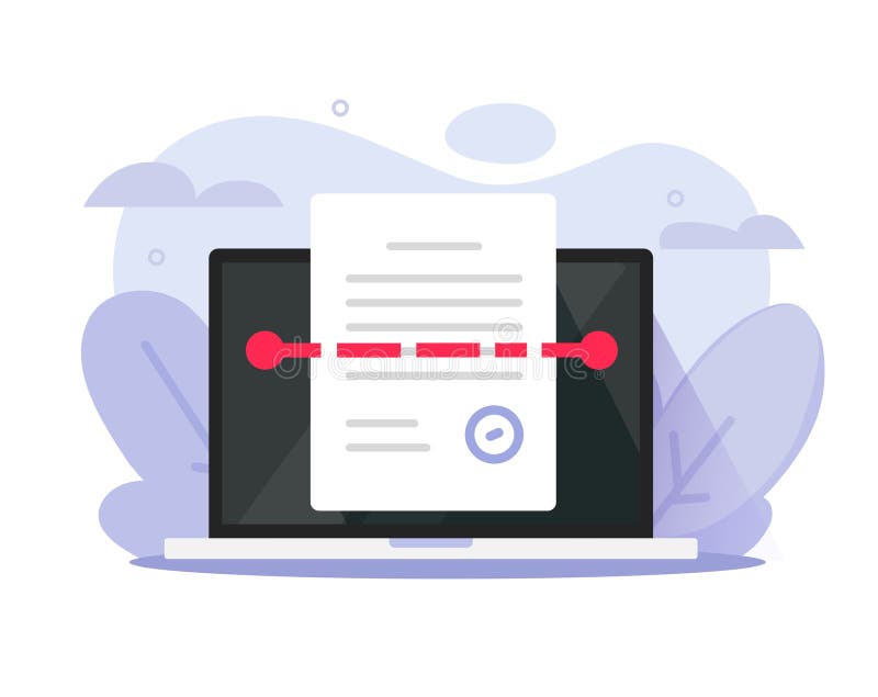 Document Scanning Cartoon Stock Illustrations – 897 Document Scanning ...