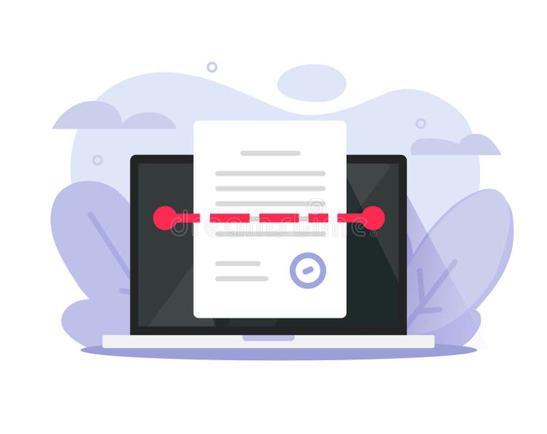 Document Scanning Cartoon Stock Illustrations – 396 Document Scanning ...