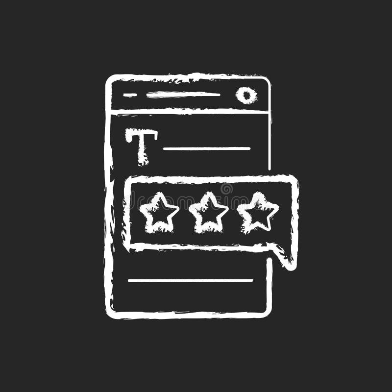 Recognized by Clients Chalk White Icon on Black Background Stock Vector ...