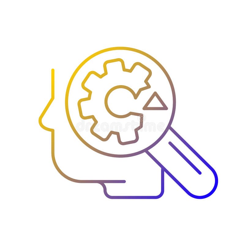 Recognizing Weaknesses Gradient Linear Vector Icon Stock Vector ...