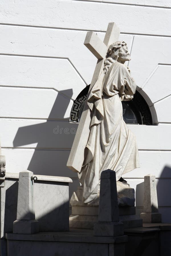 Recoleta Cemetery Jesus Statue Buenos Aires Stock Photo - Image of ...