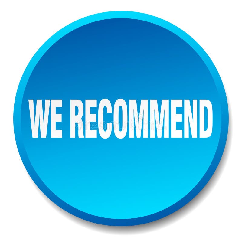 We Recommend Round Ribbon Isolated Label. we Recommend Sign Stock ...