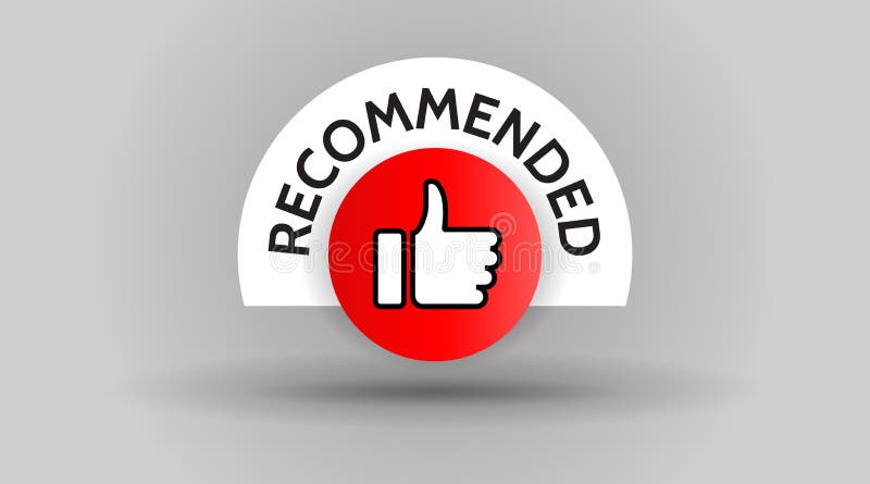 Recommend Flat Red Thumb Up Icon .Button Banner Recommended Interface ...