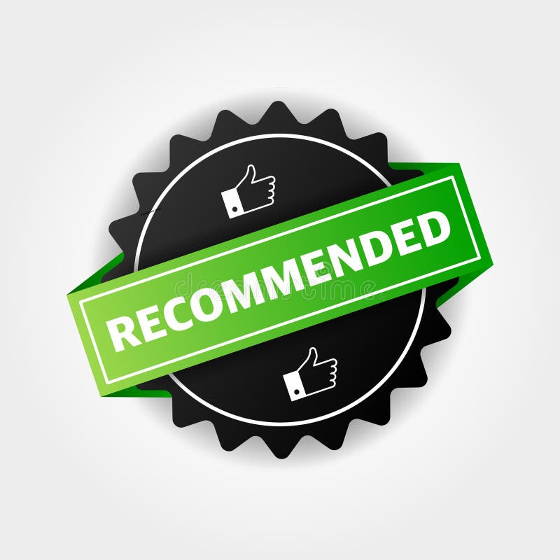 Recommend Icon. Grey Label Recommended. Stock Vector - Illustration of ...