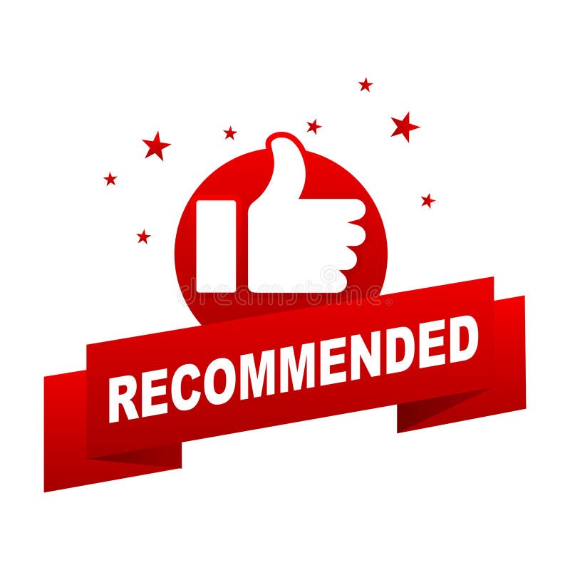 Recommend Icon with Thumbs Up. Stock Vector - Illustration of marketing ...