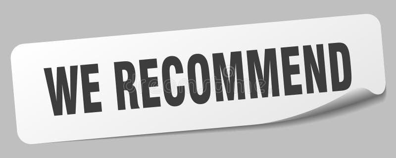 We Recommend Sticker. we Recommend Label Stock Vector - Illustration of ...