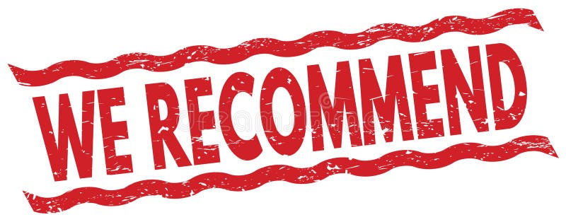 We RECOMMEND Text on Red Lines Stamp Sign Stock Illustration ...