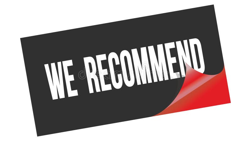 We RECOMMEND Text on Black Red Sticker Stamp Stock Illustration ...