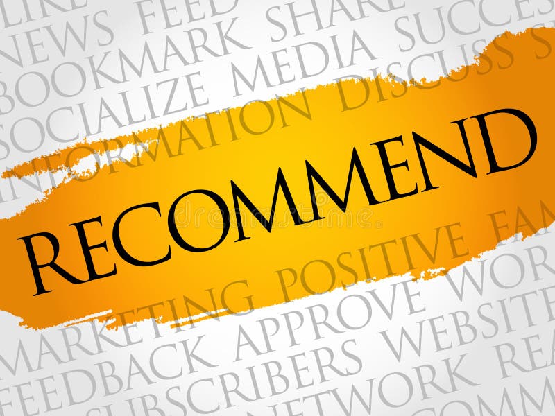 Recommend word cloud stock illustration. Illustration of group - 200003611