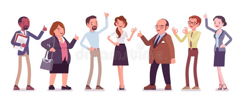 Recommendation and Approval by Different Business People Stock Vector ...