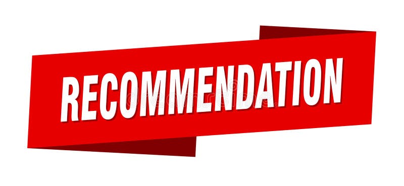 Recommendation Banner Template. Recommendation Ribbon Label Stock ...