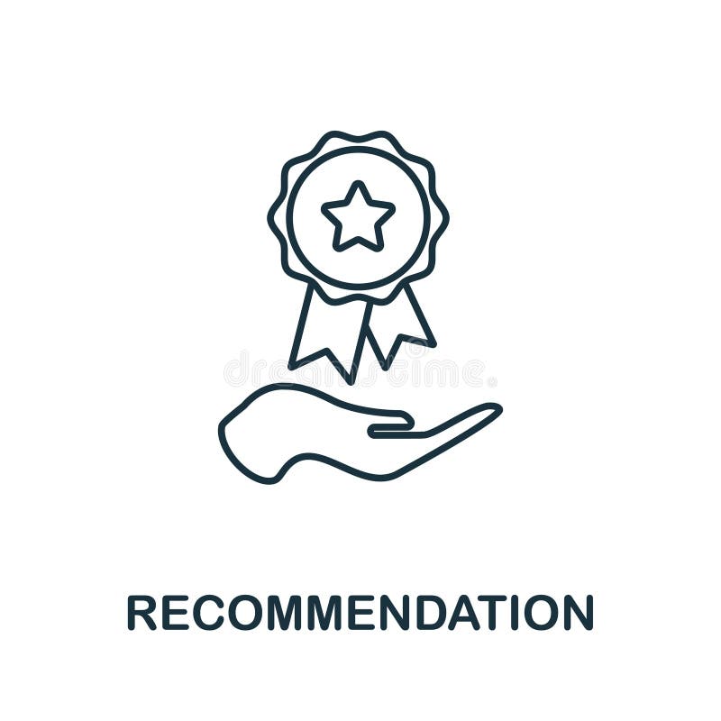 Recommendation Line Icon. Colored Element Sign from Marketing ... Recommendation Line Icon. Colored Element Sign from Marketing ...