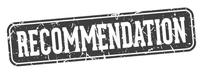 Recommendation Rectangular Sign. Recommendation Stamp Stock Vector ...