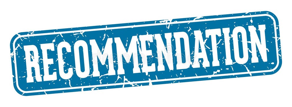 Recommendation Rectangular Sign. Recommendation Stamp Stock Vector ...