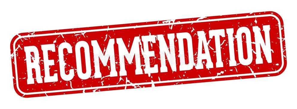 Recommendation Rectangular Sign. Recommendation Stamp Stock Vector ...