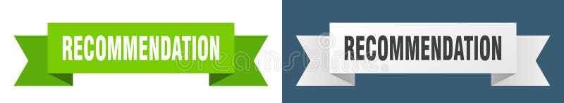 Recommendation Banner Template. Recommendation Ribbon Label Stock ...