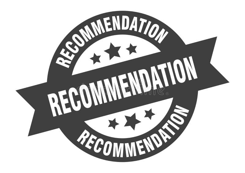 Recommendation Sign. Recommendation Round Ribbon Sticker Stock Vector ...