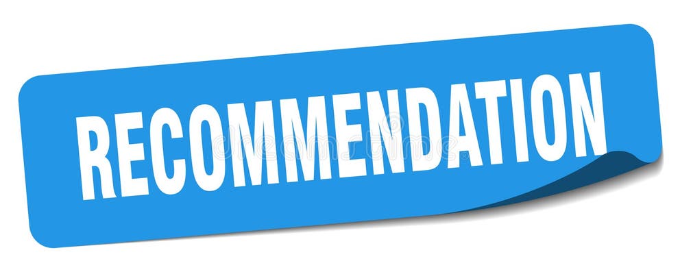 Recommendation Sticker. Recommendation Label Stock Vector ...