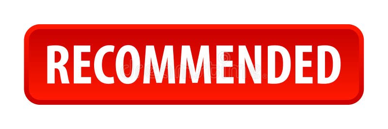 Recommended button stock vector. Illustration of adviced - 207228327