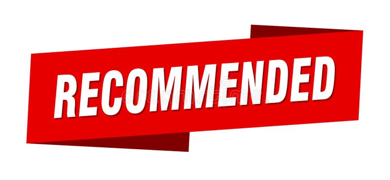 Recommended Banner Template. Recommended Ribbon Label Stock Vector ...