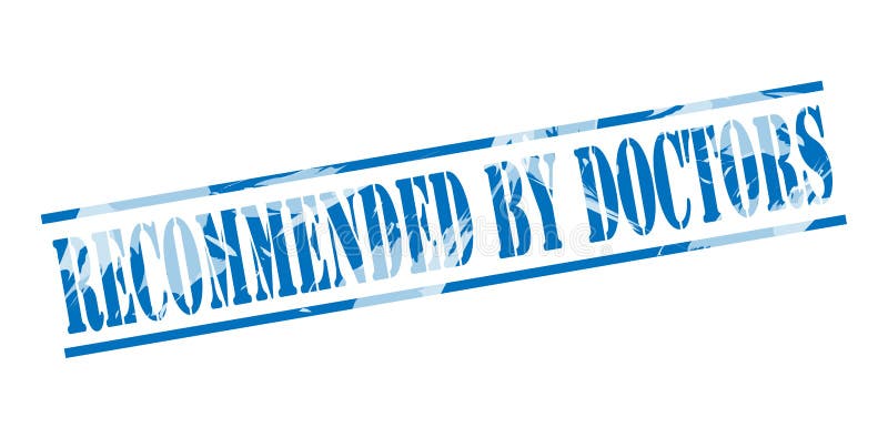 Recommended by Doctors Blue Stamp Stock Illustration - Illustration of ...