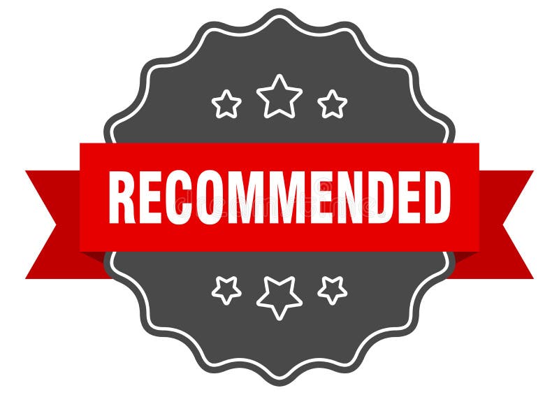 Recommended label stock vector. Illustration of recommend - 158945706