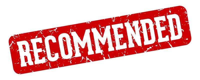 Recommended Rectangular Sign. Recommended Stamp Stock Vector ...